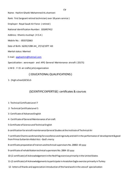 Abd El Mo'men Cv + Certificates Big | PDF