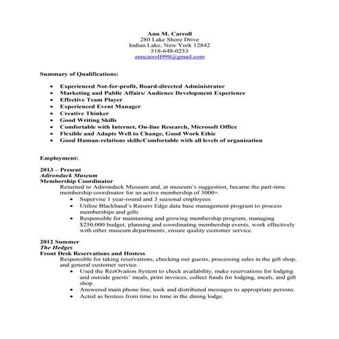 Ann resume 2016 | DOC