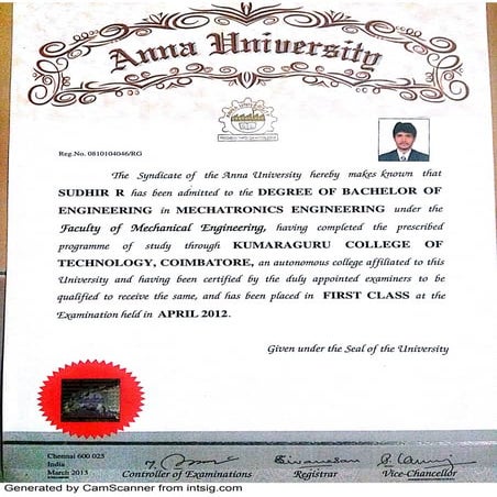 degree certificate | PDF
