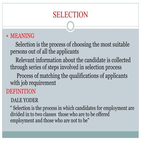 SELECTION | PPT