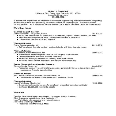 Fitzgerald Resume May 2015 | DOCX