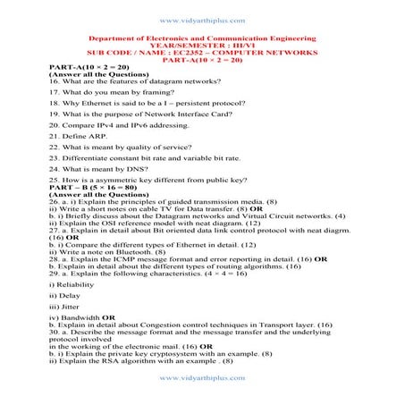 3 ec2352 – computer networks | PDF