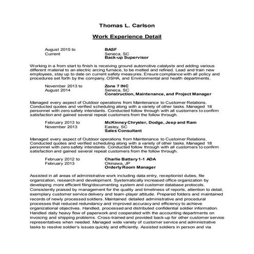 Terry Robinson Resume | DOC