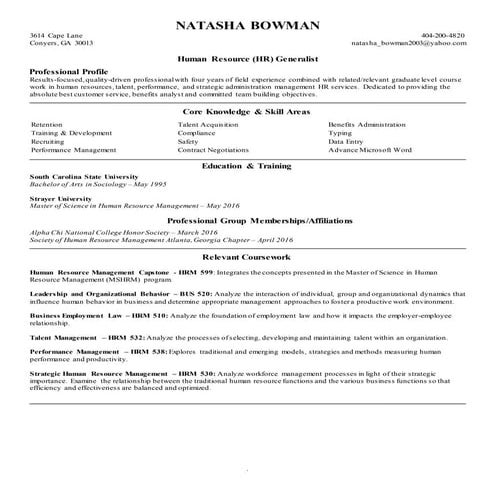 N.Bowman HR Generalist | DOCX