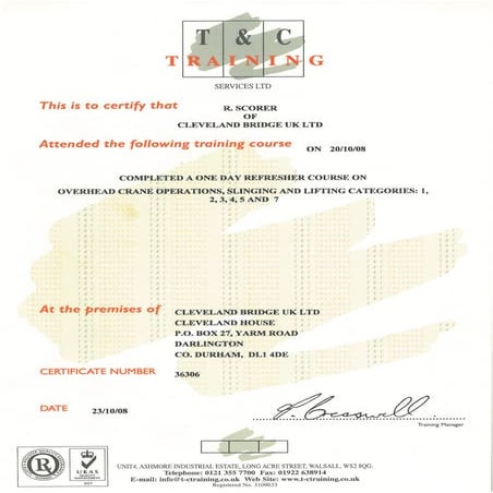 Crane opperation S&L | PDF