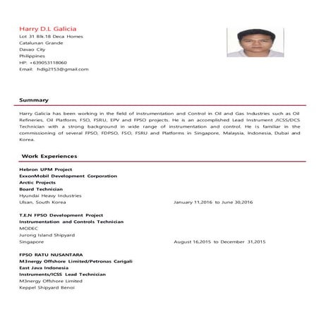 CV Harry Galicia (Revised) | DOCX