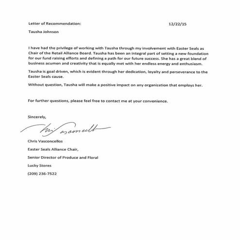 Reference Letter-Board Chairman | PDF