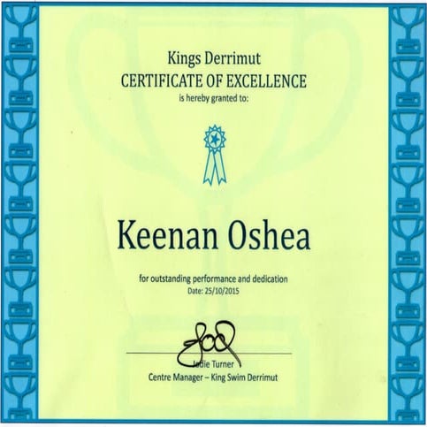 Kings - Outstanding Work Certificate | PPT