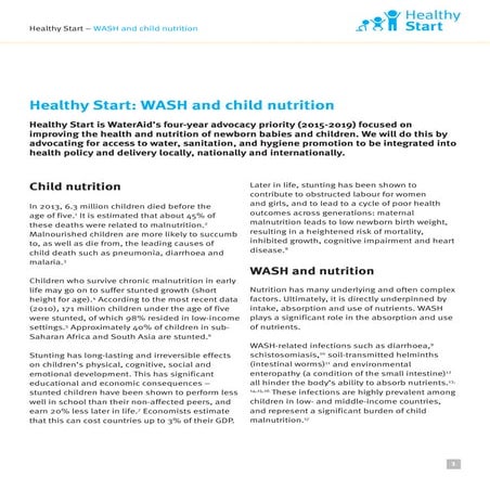 Healthy Start WASH and child health | PDF
