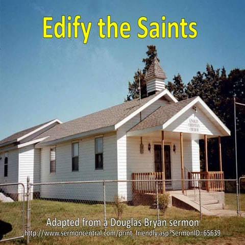 3 Edify the Saints | PPTX | Christianity | Religion & Spirituality