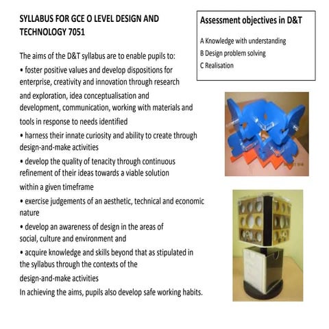 3E Design & Technology | PPTX | Educational Assessment | Education
