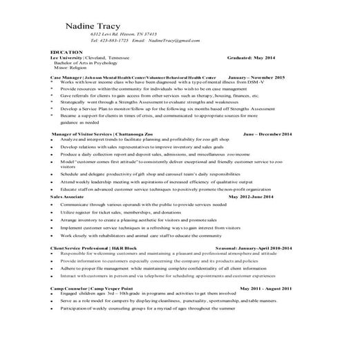 Alana Brisson 2016 Resume | DOCX