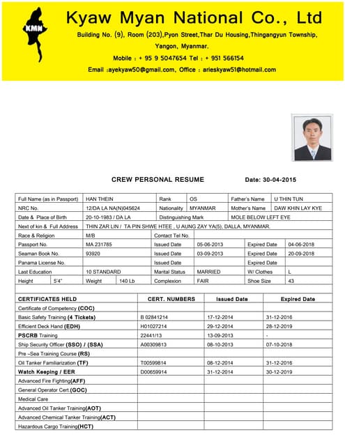 AUNG KHAING PHYO_OS | DOC | Cruises | Travel Type