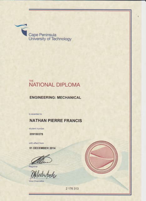 National Diploma in Industrial Engineering | PDF