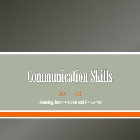 Communication Skills | PPT
