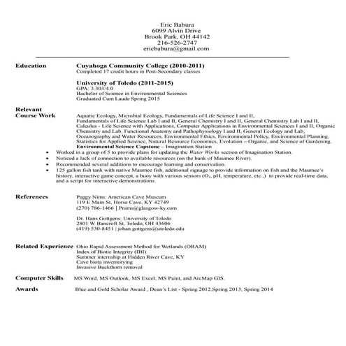 Eric's Resume 2015 (2) | DOC