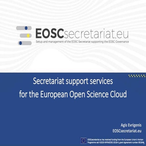 Secretariat support services for the European Open Science Cloud | PPT