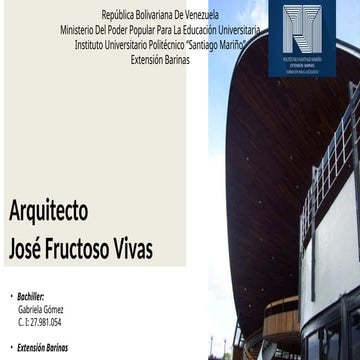 Vida y Obra del Arquitecto Venezolano Fruto Vivas | PDF