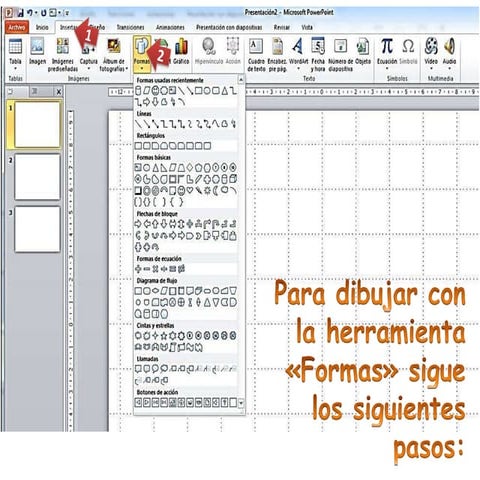 Sesión 2 y 3: Trabajando con la herramienta de Formas | PPTX