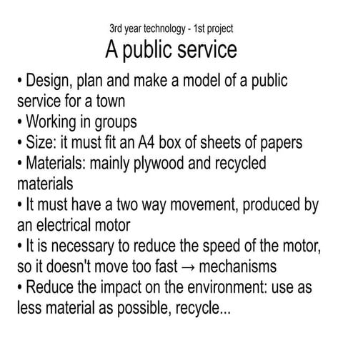 3 eso first project - a public service | ODP