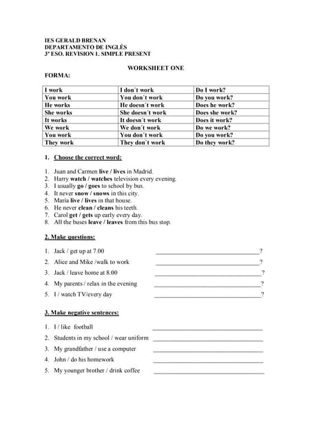 Present continuous completo | PDF