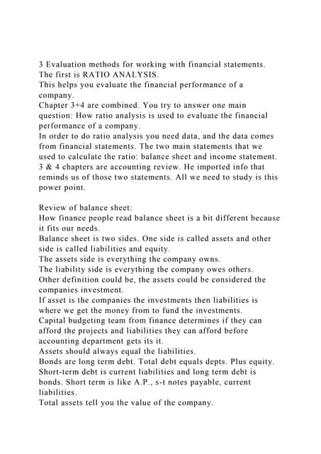 Stock market Ratio's | PDF | Stocks and Bonds | Personal Investing