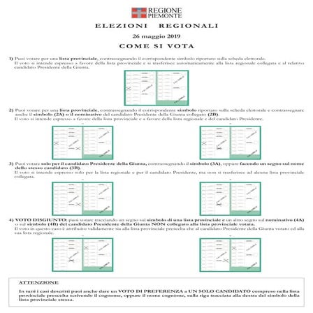 Come si vota Piemonte 2019 | PDF