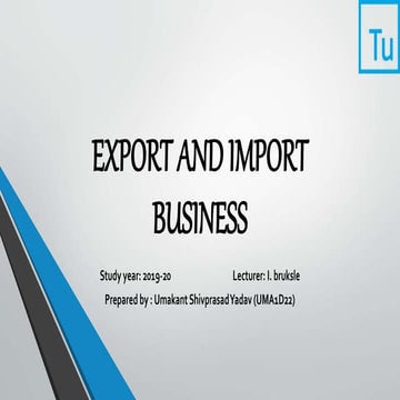 Export and import business Part 3 | PPTX