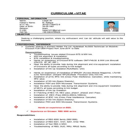 Liaqat's CV(1) | PDF