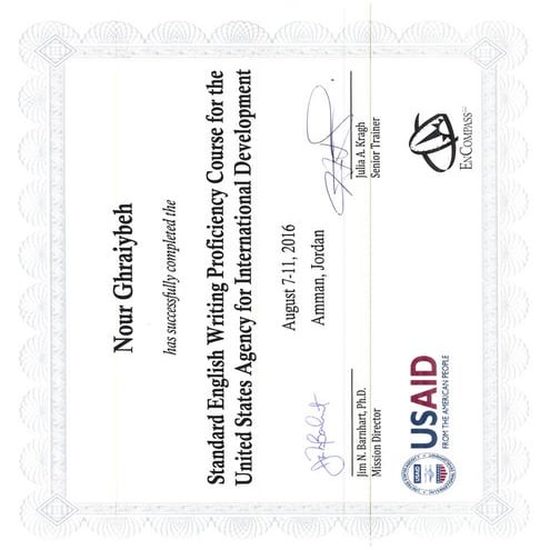 ENGLISH WRITING PROFICIENCY COURSE CERTIFICATE | PDF