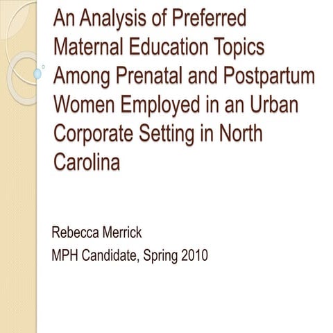 Merrick_MPH_6992_Presentation_Final | PPT