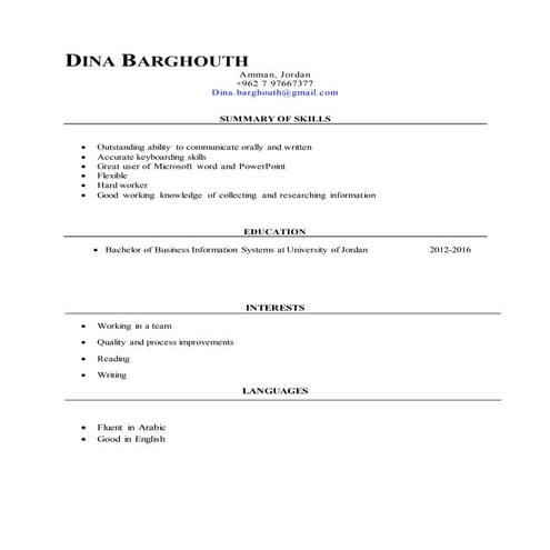 DINA-CV | DOCX | Technology & Computing