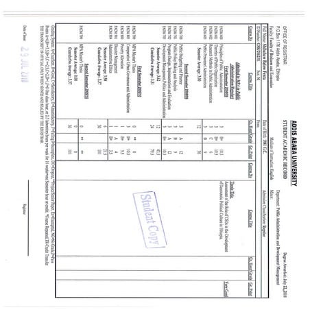 MPA Transcript | PDF