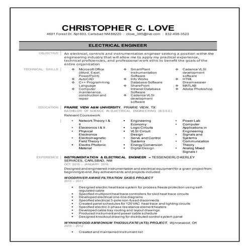 Resume (Expanded) - Christopher C. Love | DOCX
