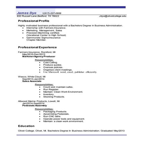 James Dye1. Resume | PDF