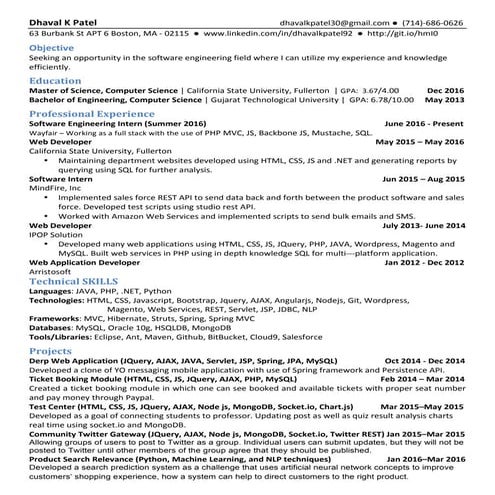 Dhaval_Patel_Resume | PDF