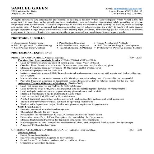 Green Samuel Resume | PDF