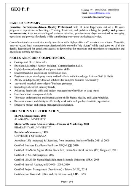 Paul's updated CV | PDF