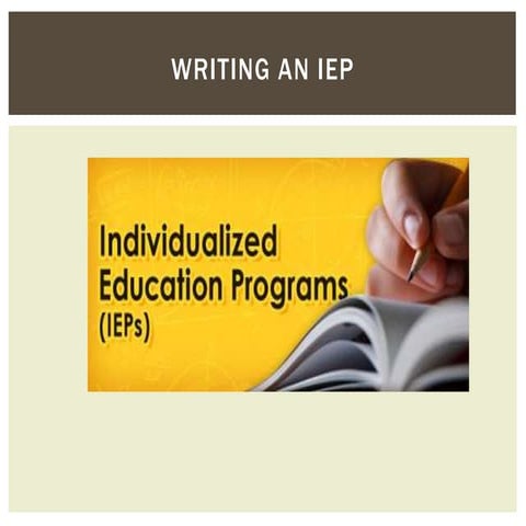 Writing an IEP | PPTX