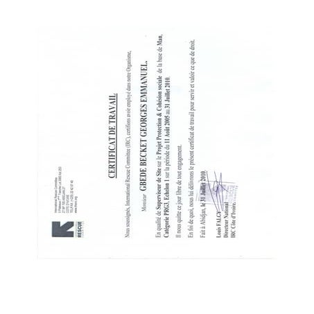 Certificate IRC | PDF