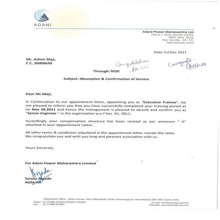 confirmation letter | PDF