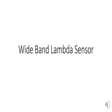 Wide Band Lambda Sensor | PPSX