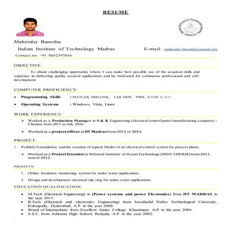 Mahender resume | DOCX | Computing | Technology & Computing