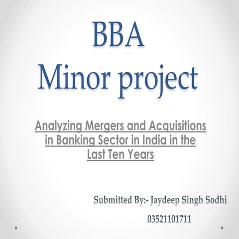 BBA Minor project | PPTX
