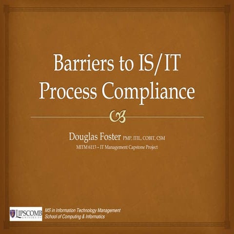 Barriers to IS-IT Process Compliance | PPT