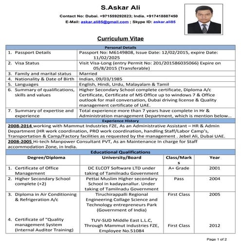 Askar CV | DOC