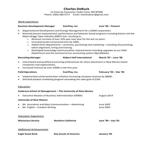 charles_debuck_resume | PDF