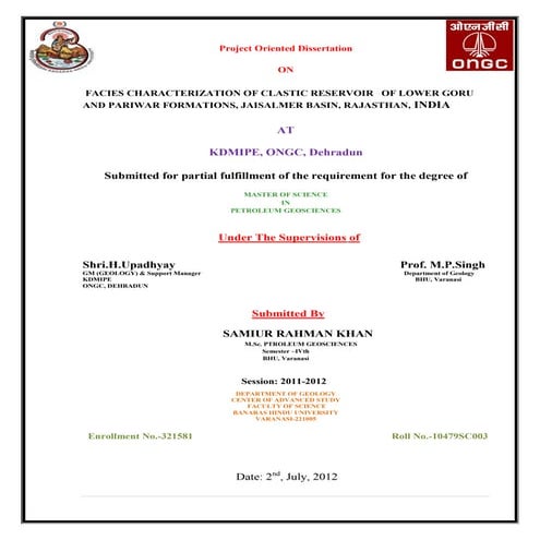 Thesis BHU_Samiur Rahman Khan_Geologist | PDF