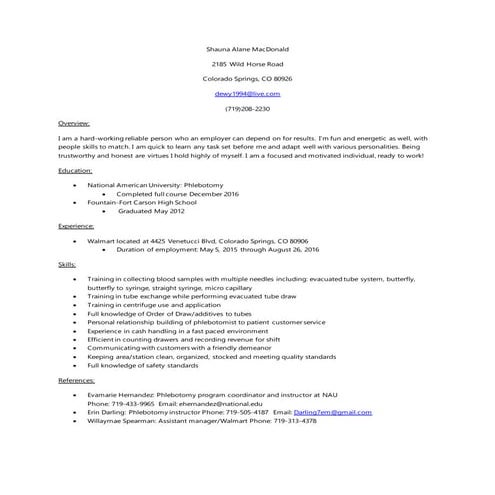 shauna resume 2017 Final Copy | PDF