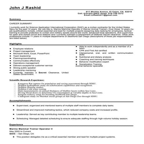 John Rashid Resume 2016 | RTF